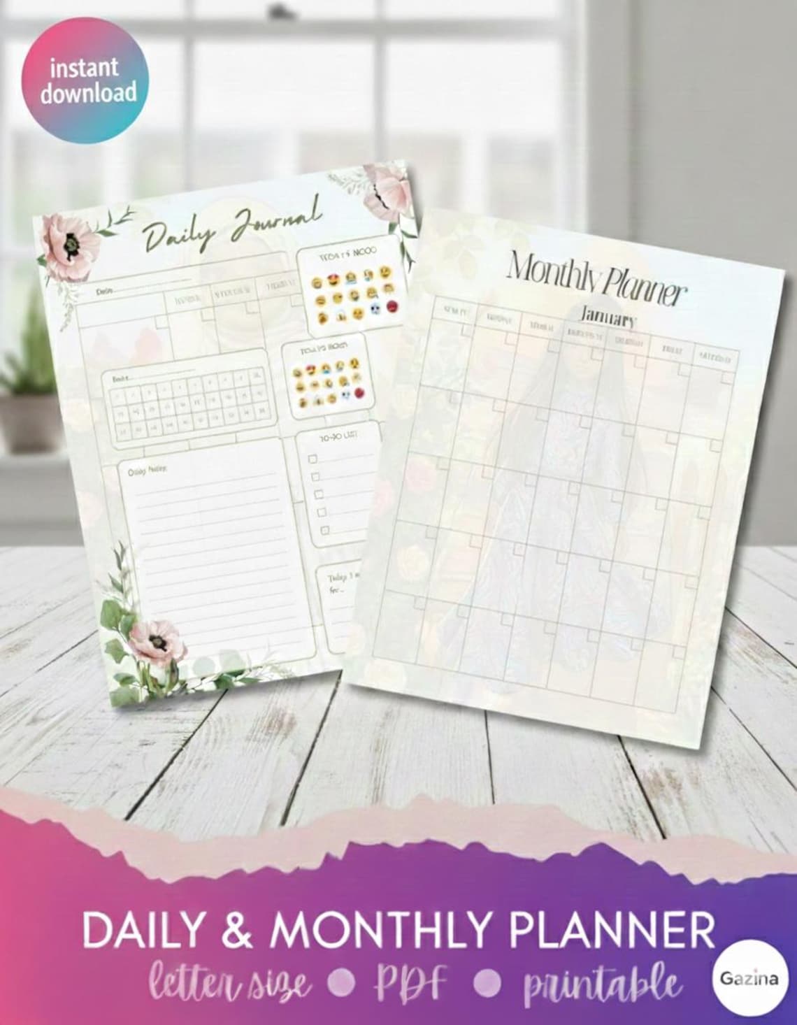 2026 Daily Journal & Planner Printable | Monthly Calendar | A4 Digital ...
