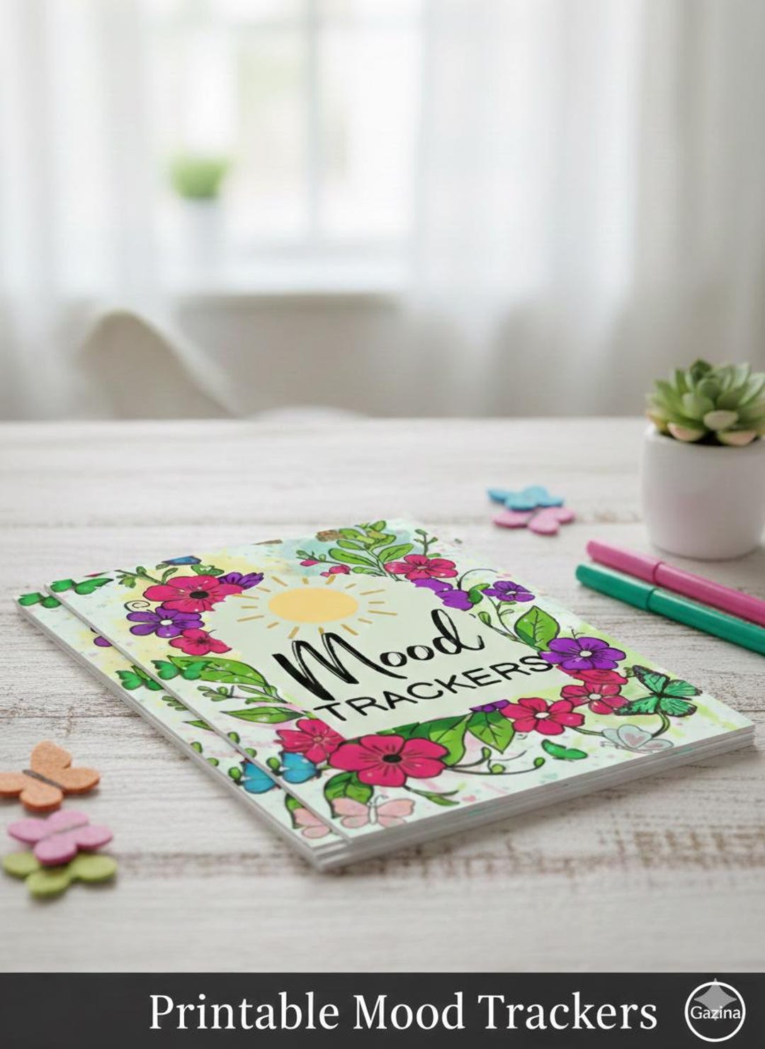Floral Mood Tracker, Printable Journal (digital Download) - Etsy