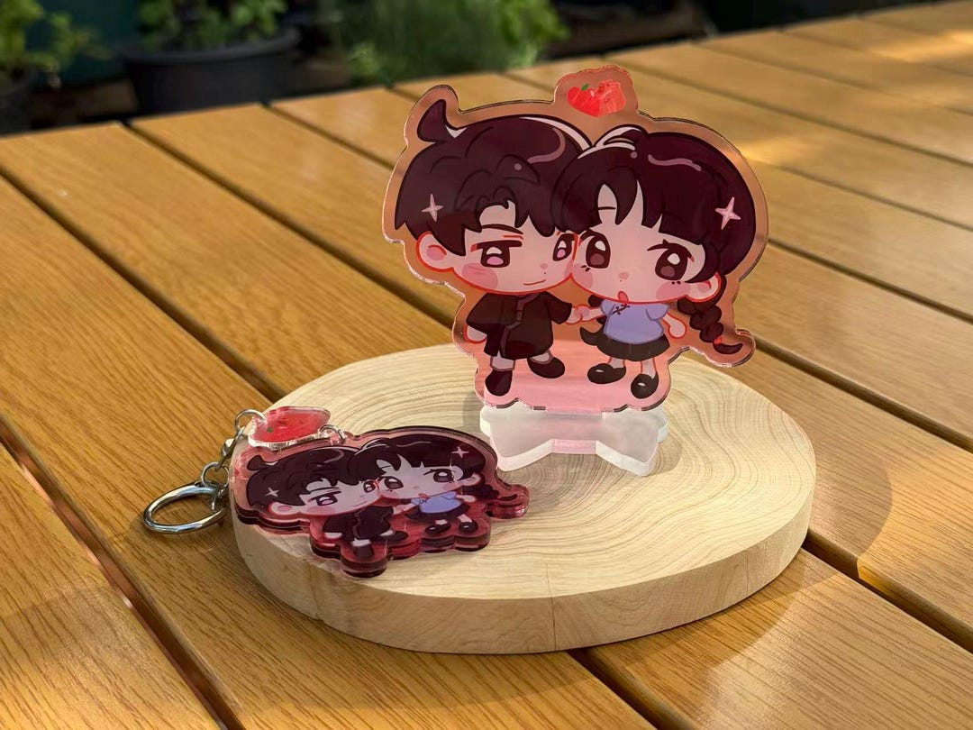 Custom Chibi Keychain & Standee– Personalized Anime Acrylic Charm ...