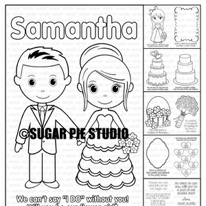 Flower Girl Proposal Coloring Activity Book Personalized Printable PDF ...