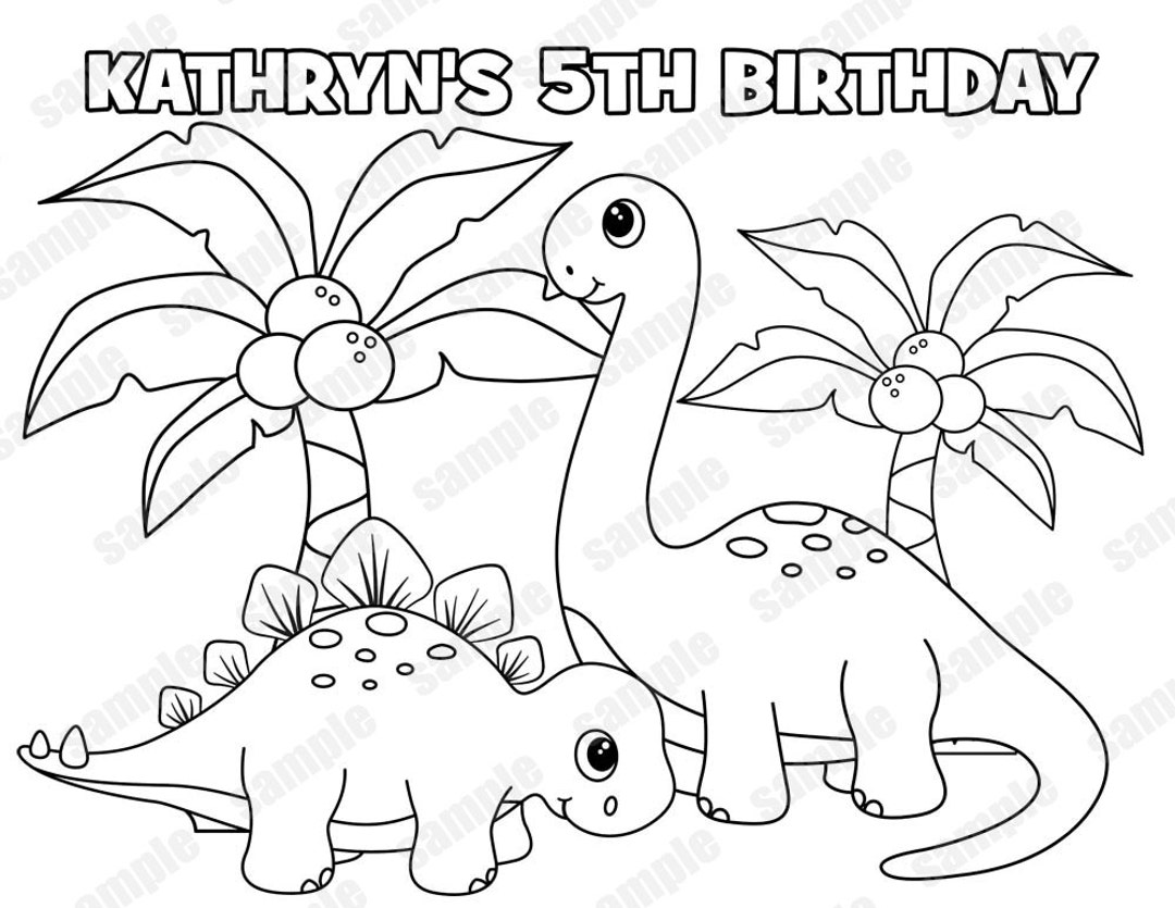Personalized Printable Dinosaur Dino Dino-mite T-rex Birthday Party ...