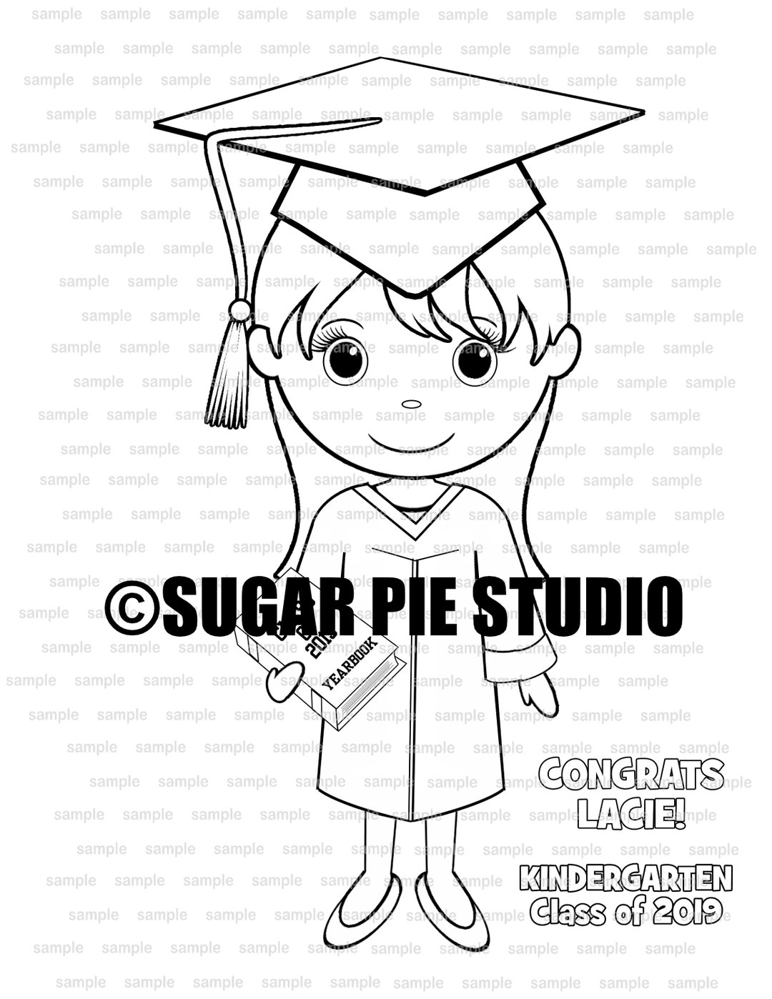 Graduation Coloring Page Party Favor or Classroom Party PDF Printable ...