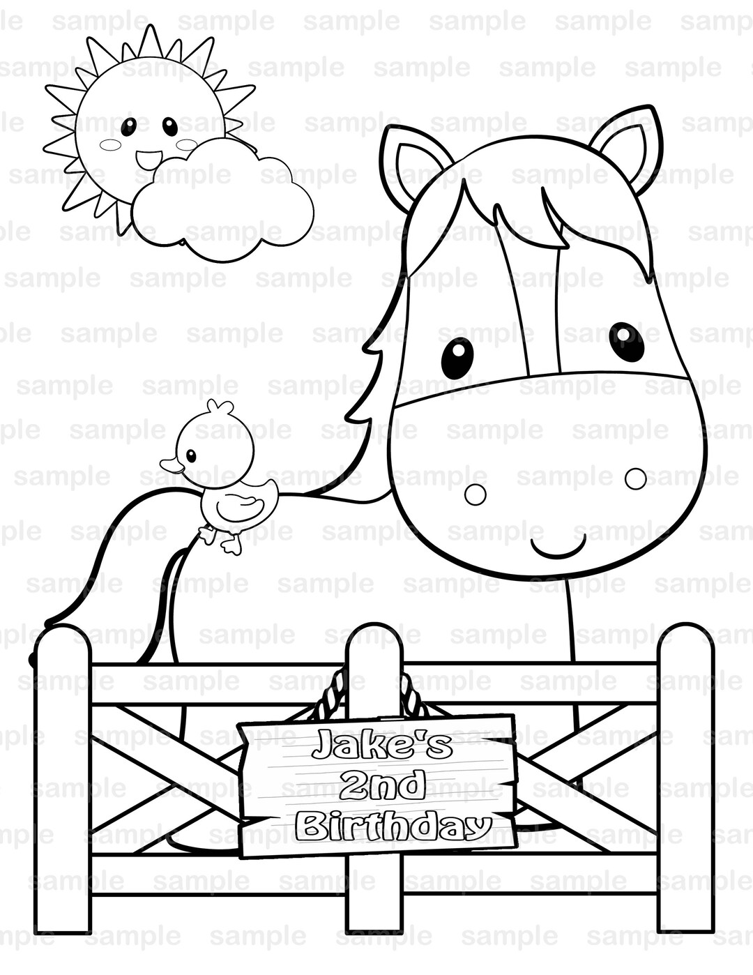 Personalized Printable Farm Birthday Party Favor Childrens Kids ...