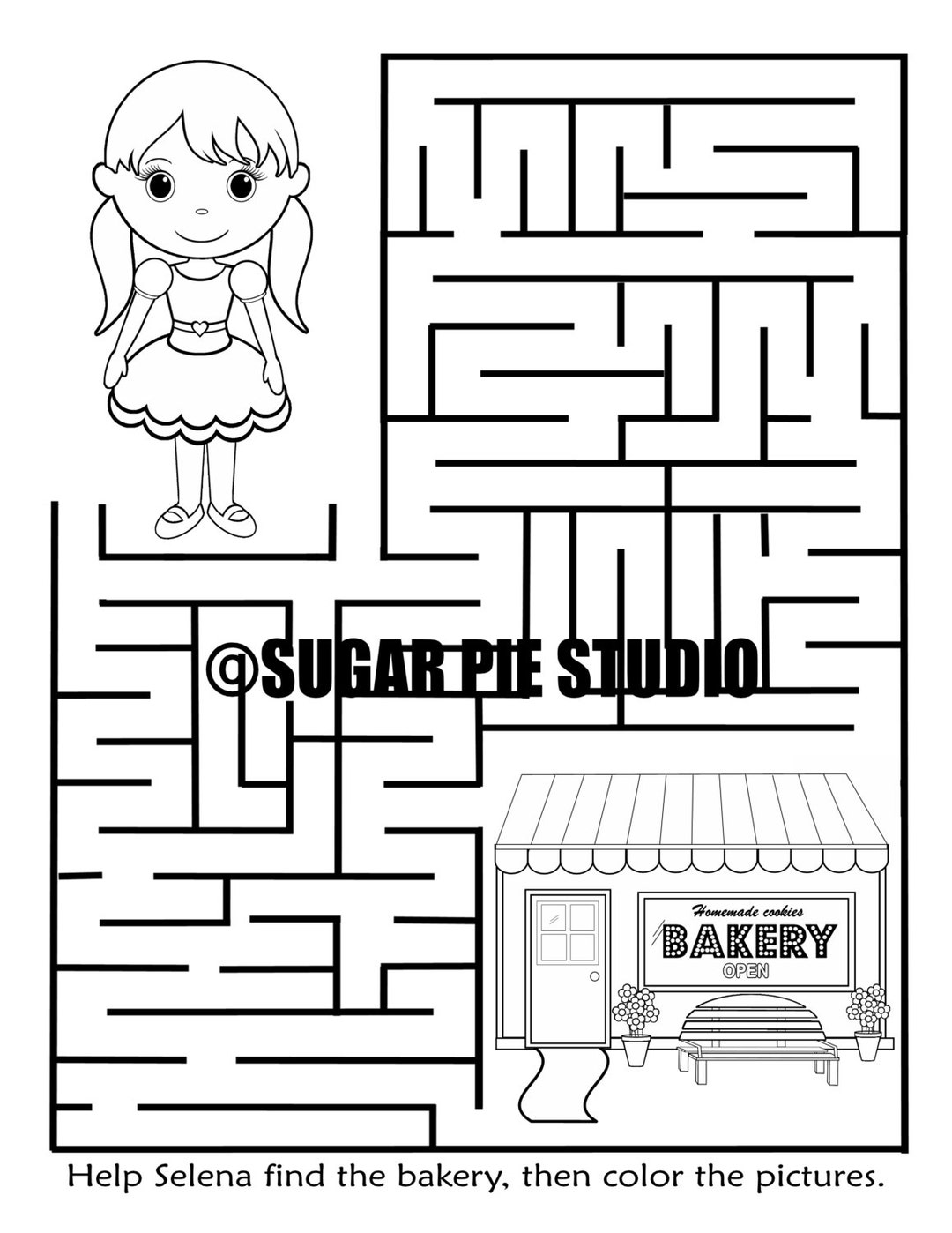 Personalized Sweets Coloring Page Birthday Party Favor Colouring ...