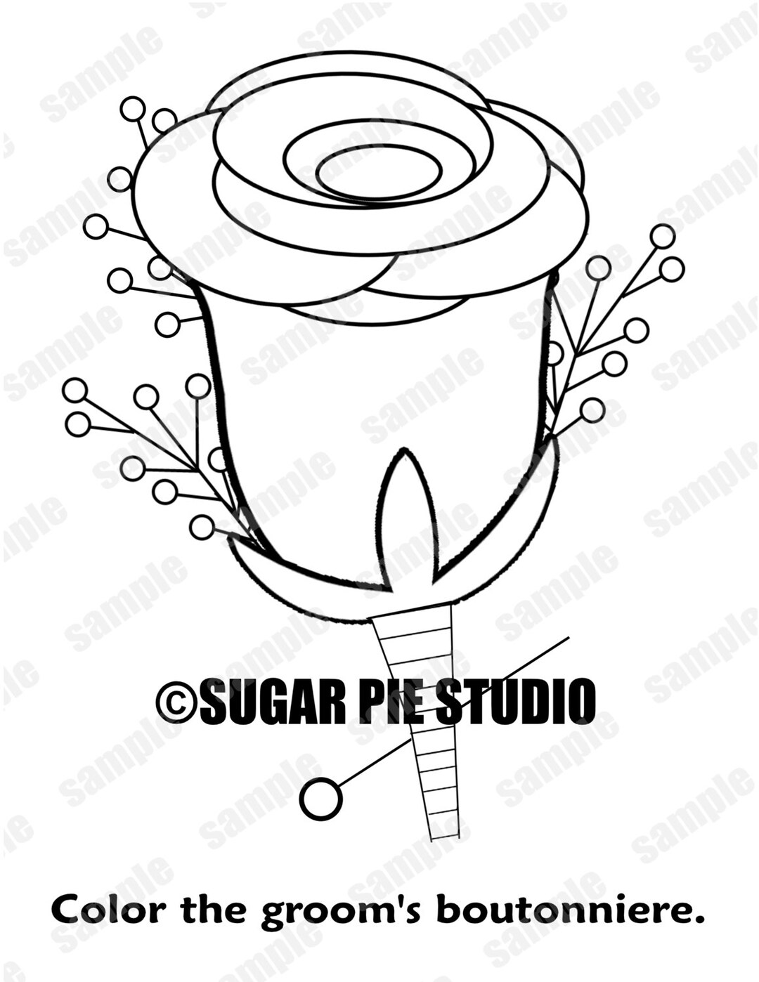WEDDING COLORING Page - Pages - Kids Table Activity Favor - Colouring ...