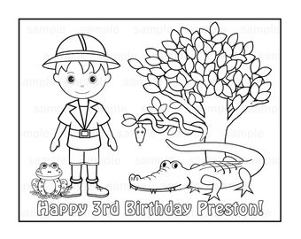 Safari Hat Coloring Page