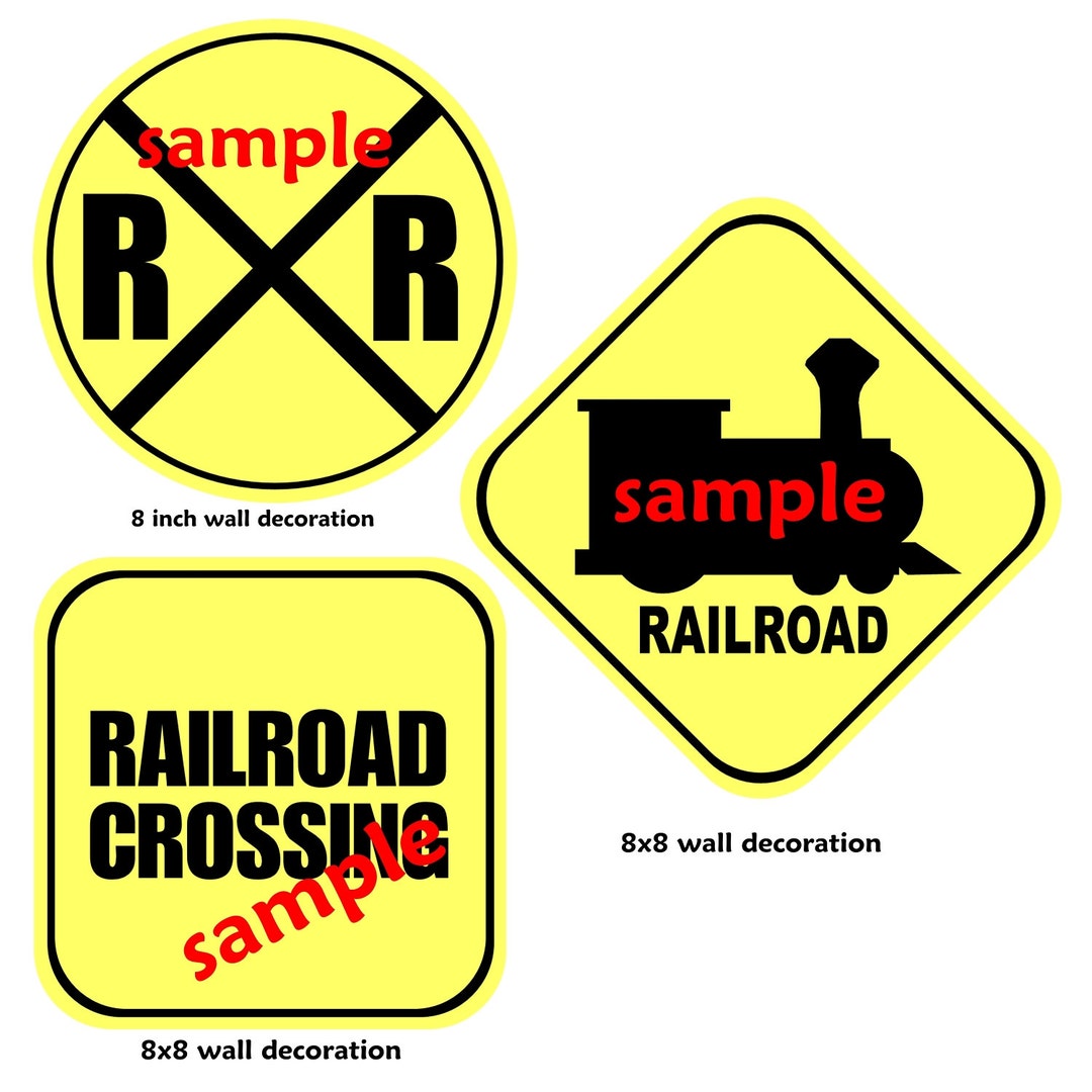 Instant Download RAILROAD Train 8 Inch Printable Party Decoration Signs ...