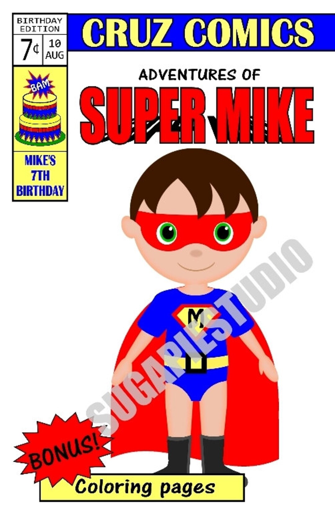 Superhero Coloring Activity Book PDF or JPEG TEMPLATE Printable ...