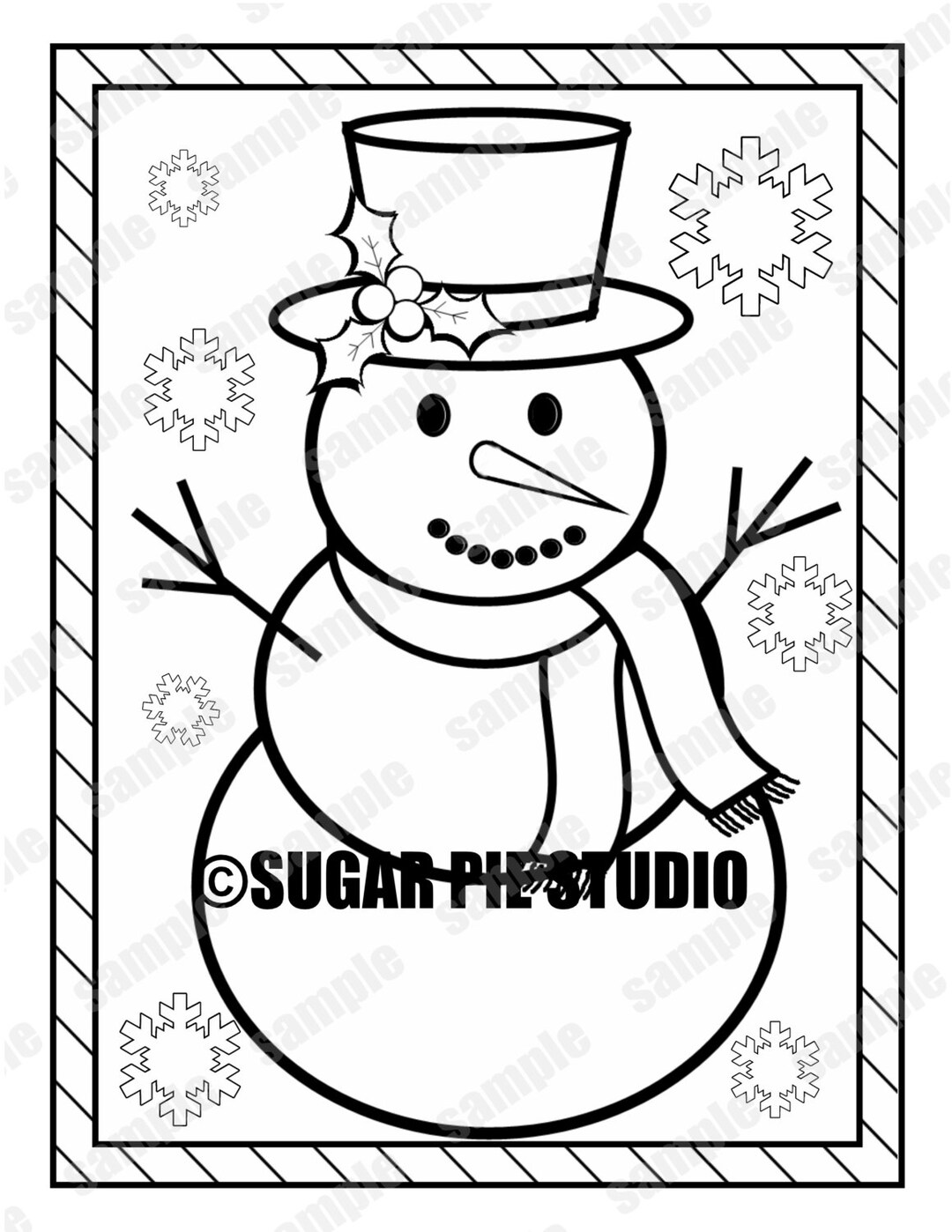 Christmas Coloring Page Activity Instant Download Printable DIY PDF and ...