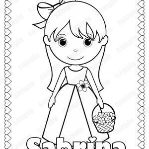 PRINTABLE Flower Girl or Ring Bearer Wedding Activity Book Coloring ...