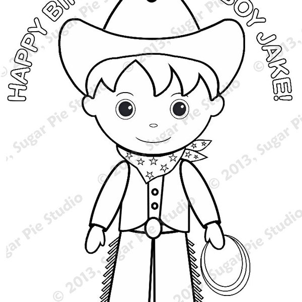Cowboy Activity Sheet - Etsy
