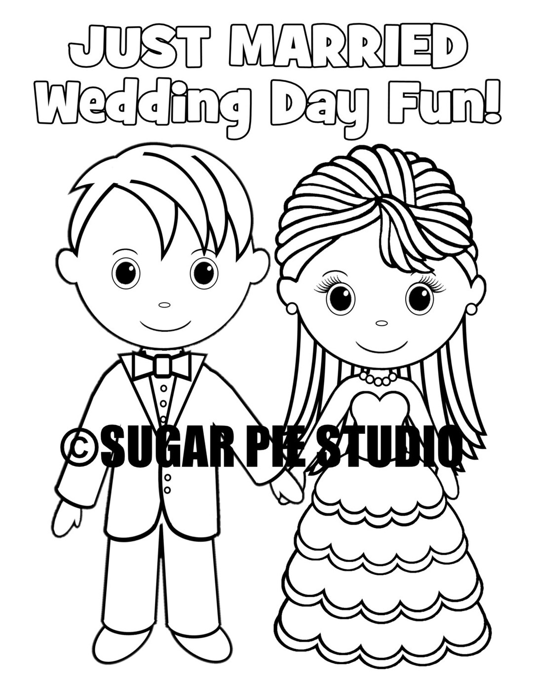 WEDDING COLORING BOOK - Wedding Favor- Kids Table Activity Favor ...