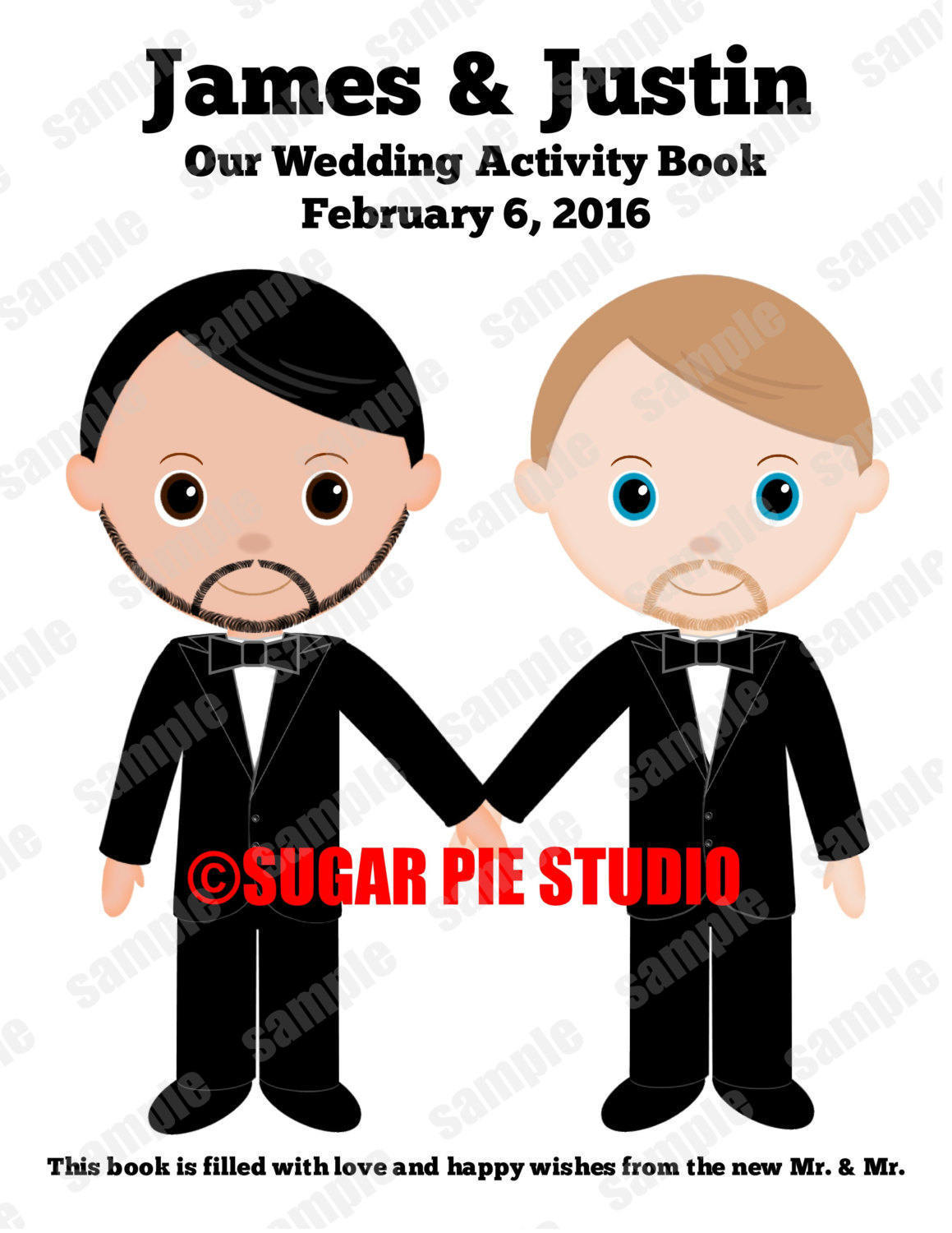 Same Sex Gay Wedding Activity Coloring Book Wedding Favor Kids | Etsy