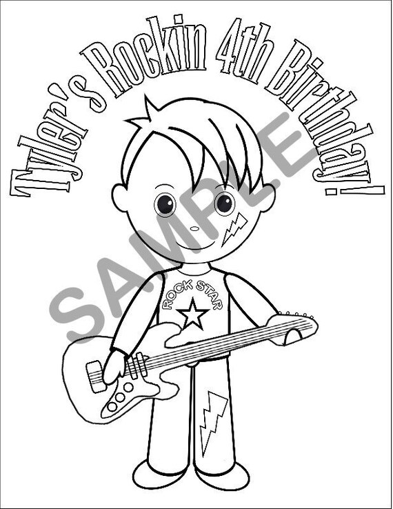 Boy Rock Star Coloring Pages