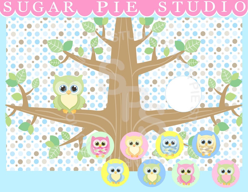 Printable Party Game Pin the Owl on the Tree Perch Activity - Etsy