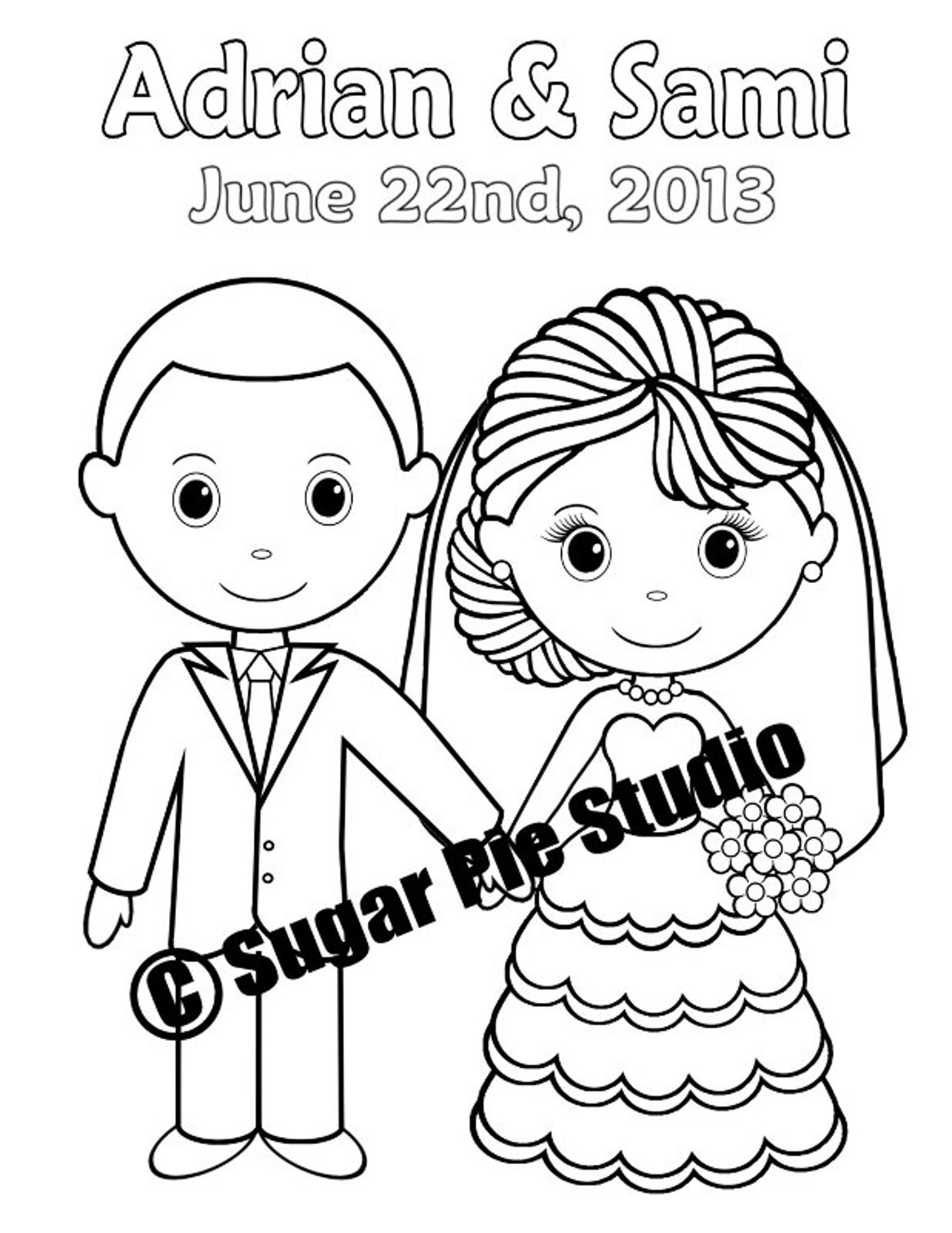 Personalized Printable Bride Groom Wedding Party Favor - Etsy