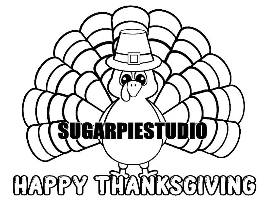 Thanksgiving Turkey Coloring Pages Activity Kids Holiday Coloring ...