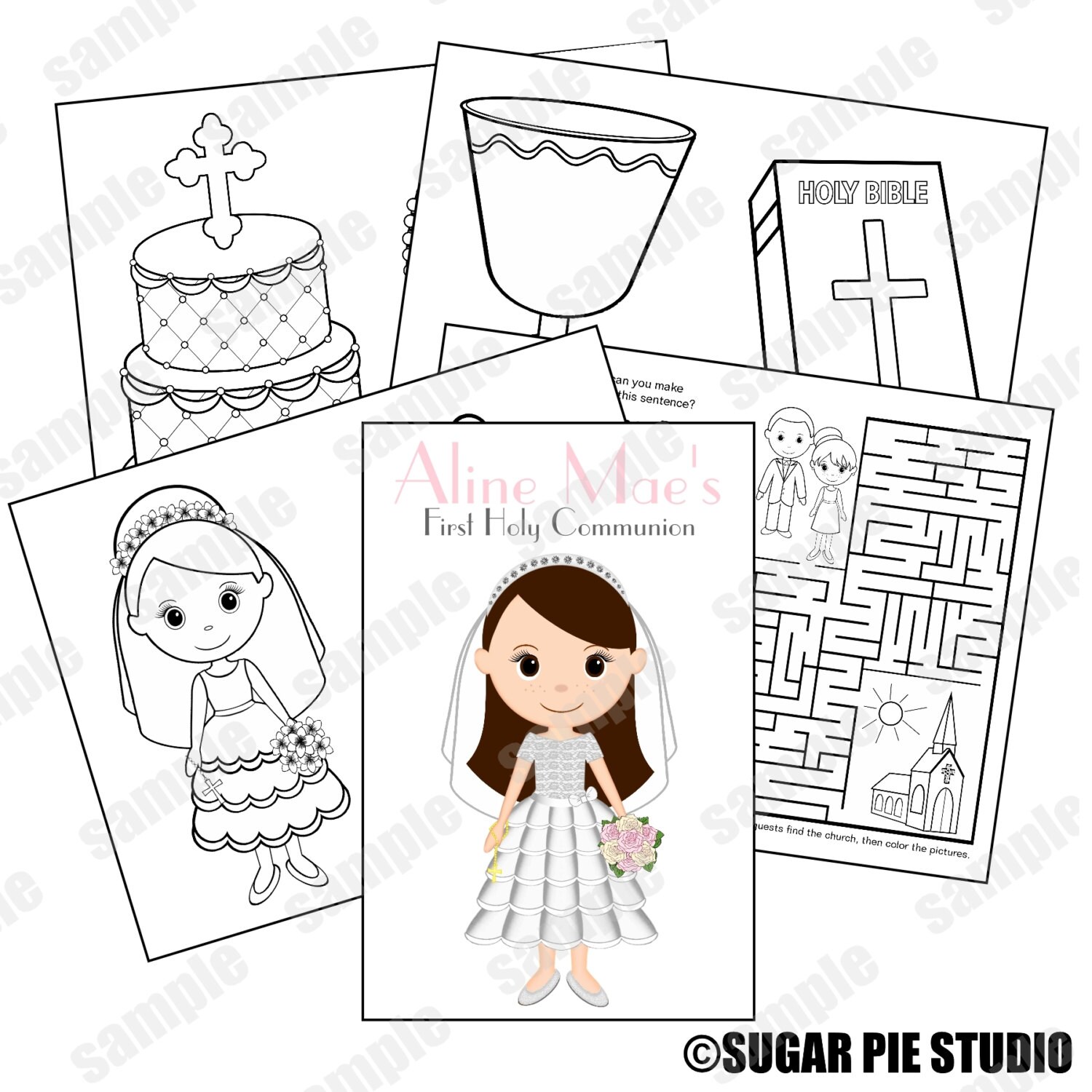 Communion Coloring Activity Book PDF or JPEG TEMPLATE Printable ...