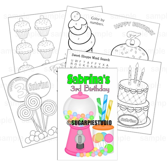 Printable Personalized Custom Sweet Shoppe Candy Favor Kids | Etsy