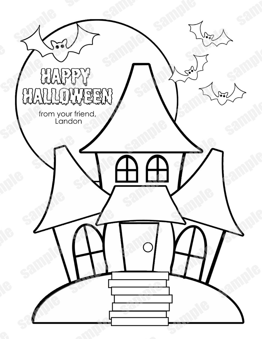 Personalized Printable Halloween Classroom Party Favor Childrens Kids ...