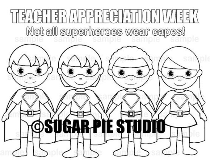INSTANT DOWNLOAD Printable Superhero Teacher Appreciation Week - Etsy