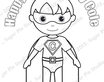 Superhero Super Hero or Any Theme Printable Personalized - Etsy