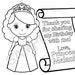 Personalized Princess Coloring Page Birthday Party Favor Colouring ...