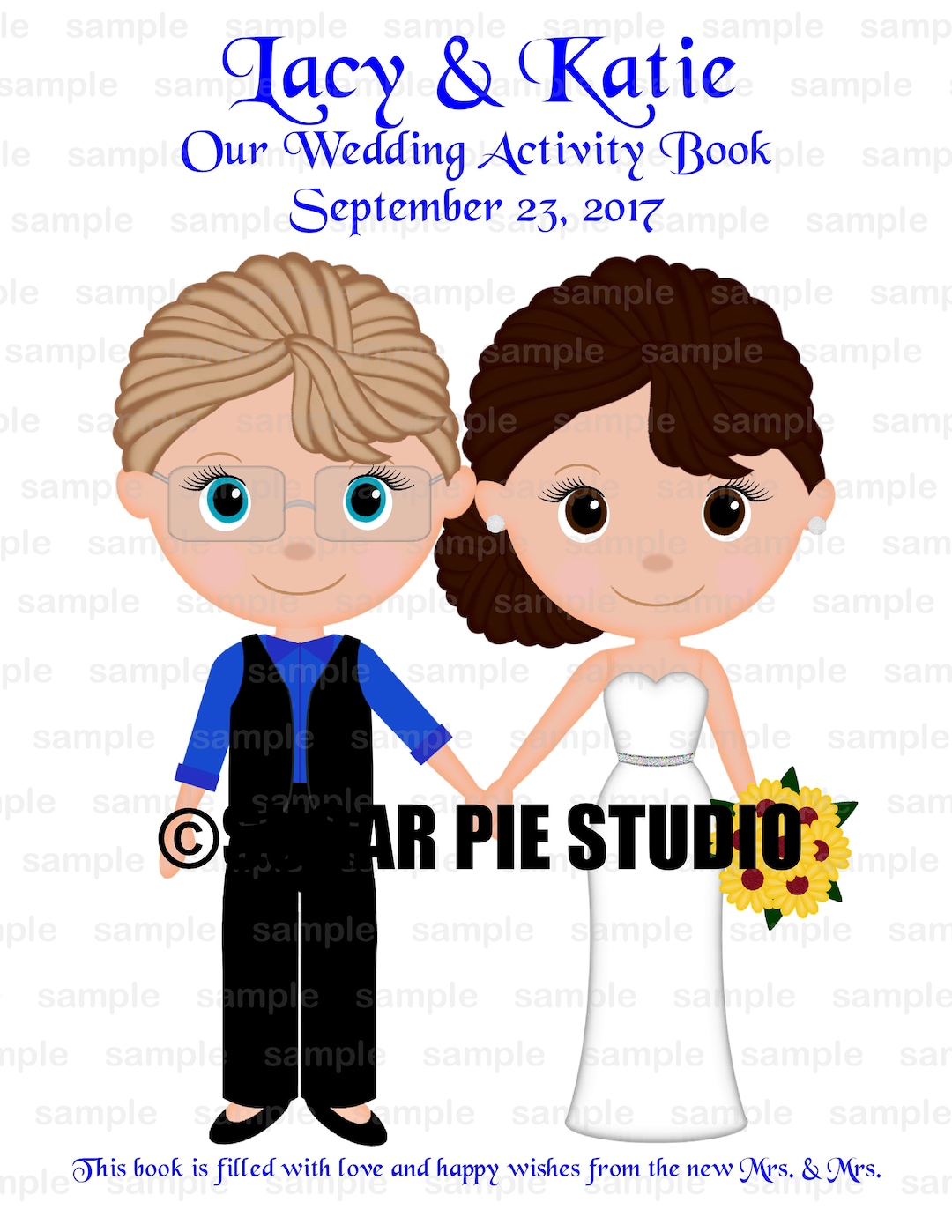 Same Sex Gay Wedding Activity Coloring Book Wedding Favor Kids 8.5 X 11 ...