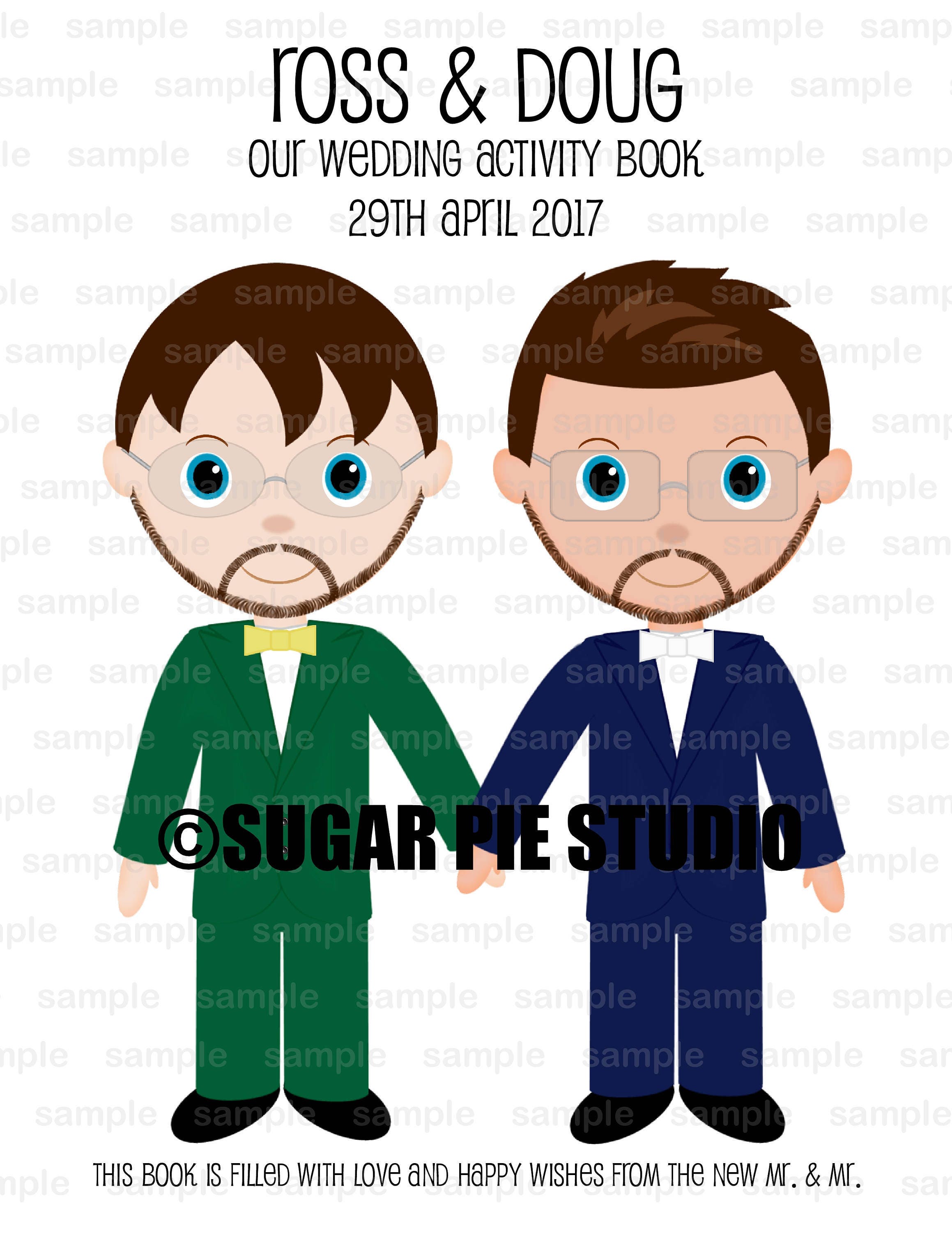 Same Sex Gay Wedding Activity Coloring Book Wedding Favor Kids | Etsy