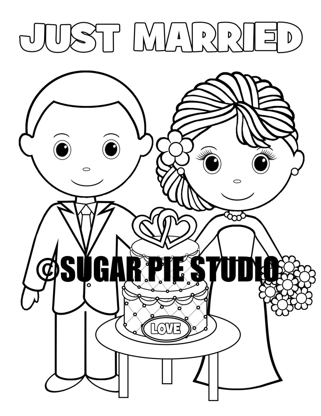 WEDDING COLORING BOOK - Wedding Favor- Kids Table Activity Favor ...