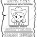 Personalized Cowboy Coloring Page Birthday Party Favor Colouring ...