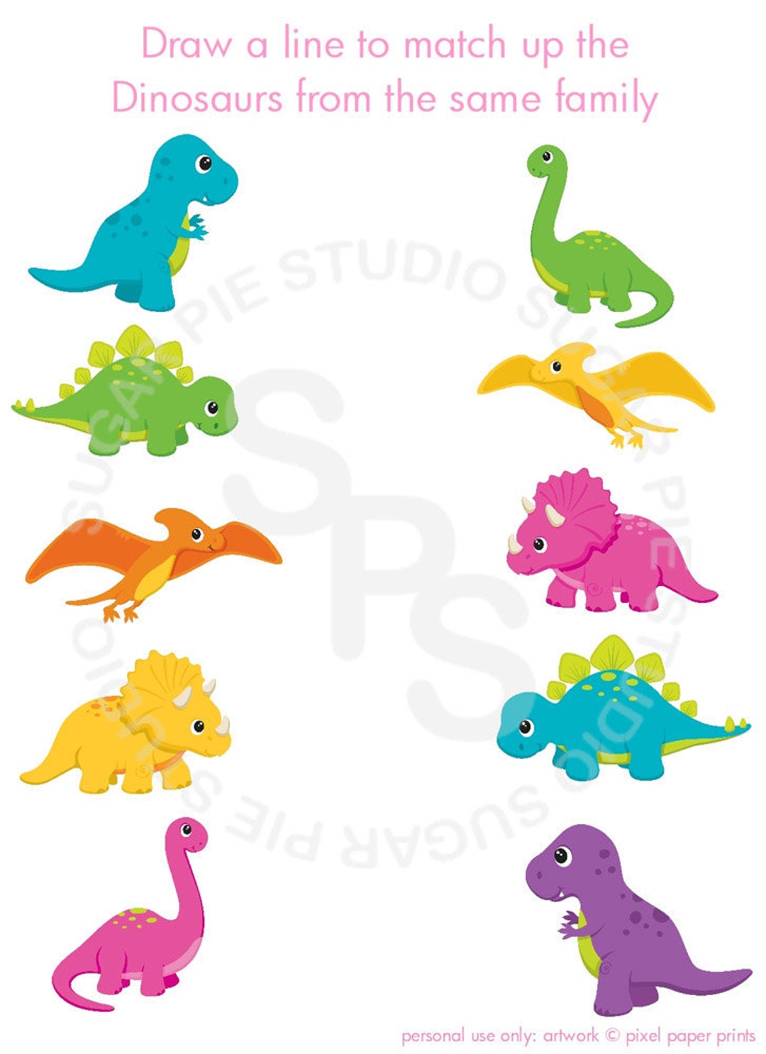 Dinosaur Triceratops or Any Theme Printable Personalized Activity Sheet ...