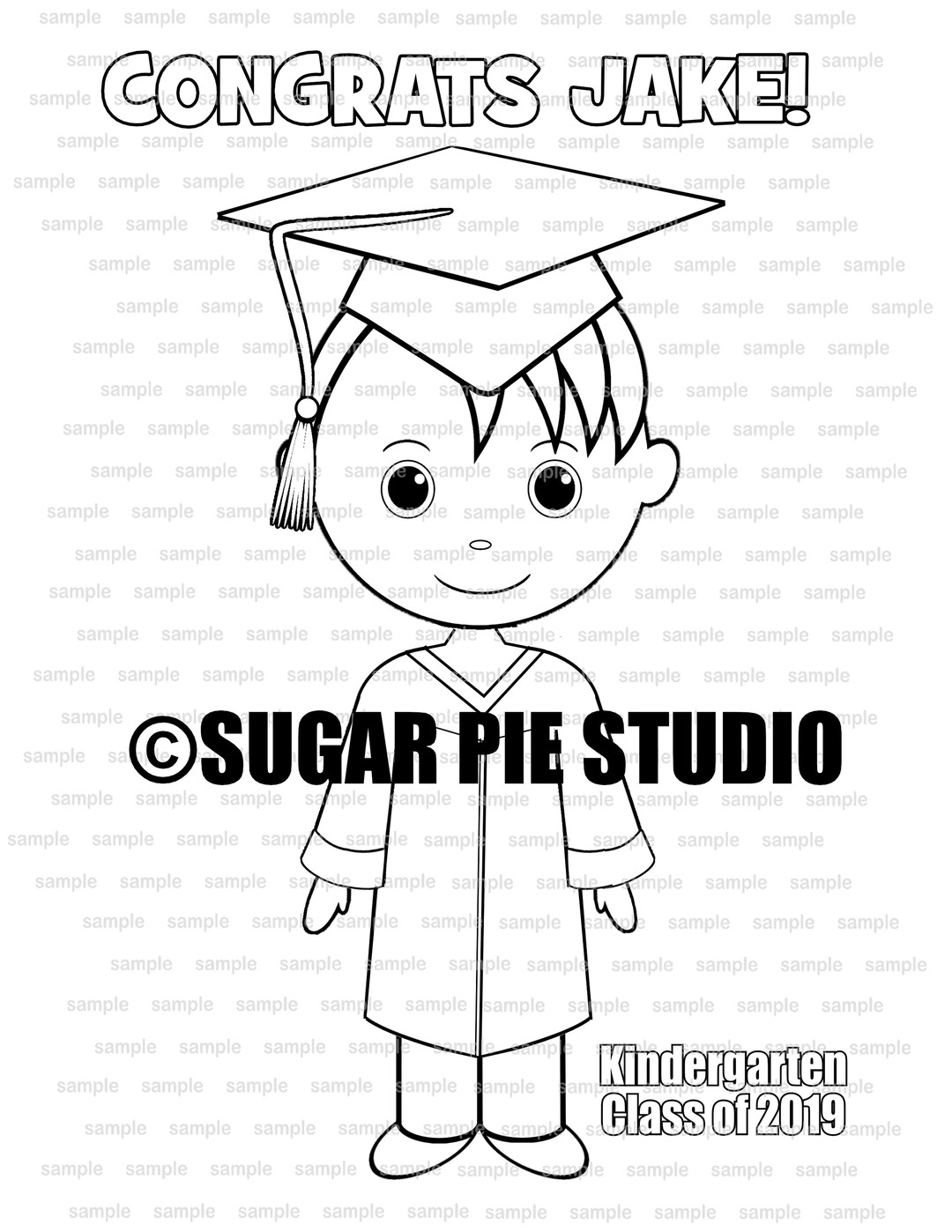 Graduation Coloring Page Party Favor or Classroom Party PDF Printable ...
