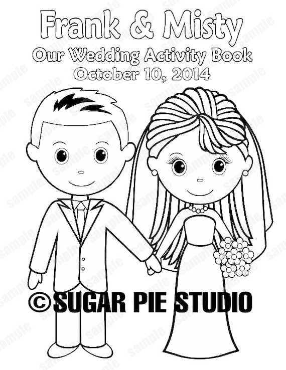 Printable Personalized Wedding Coloring Activity Book Favor | Etsy