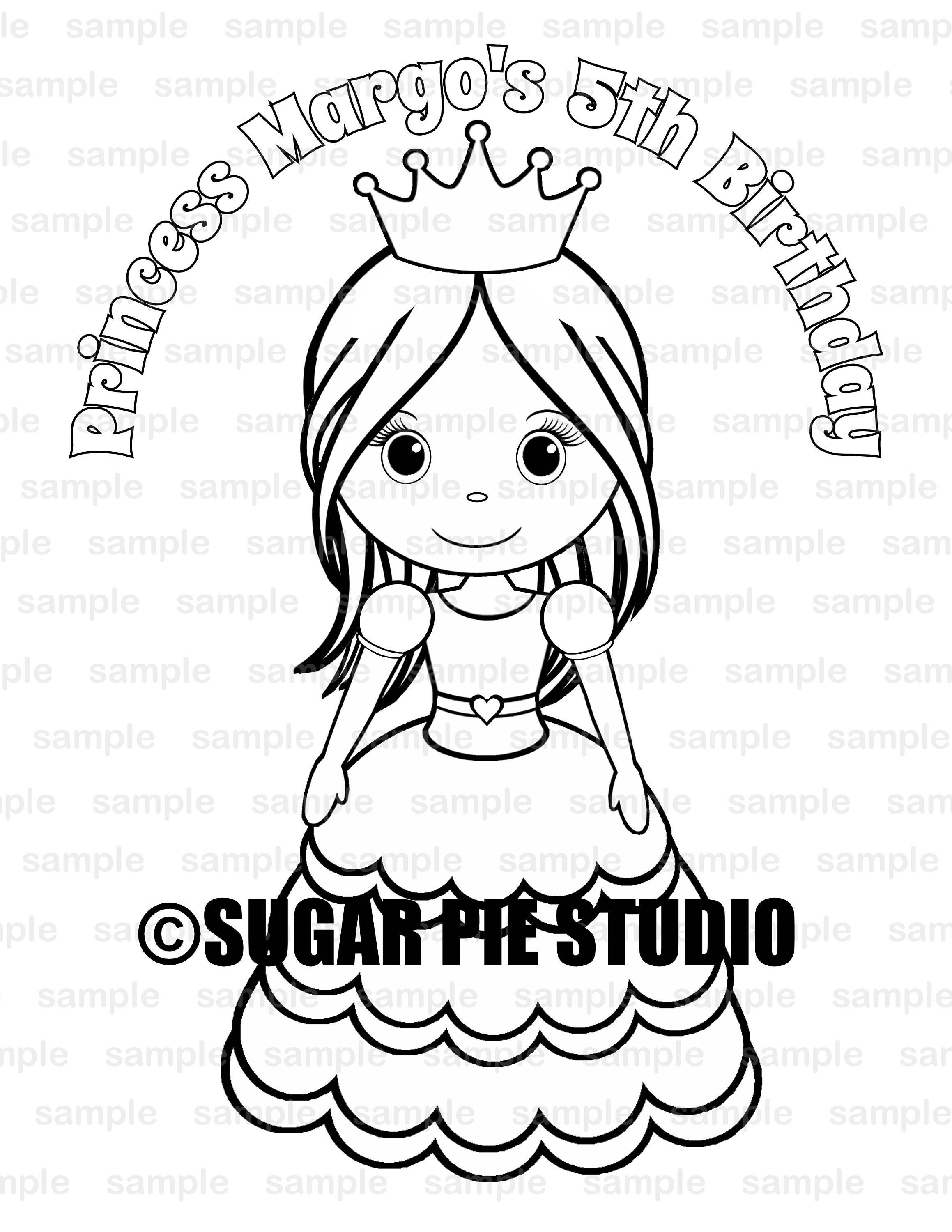 Princess Party Coloring Pages