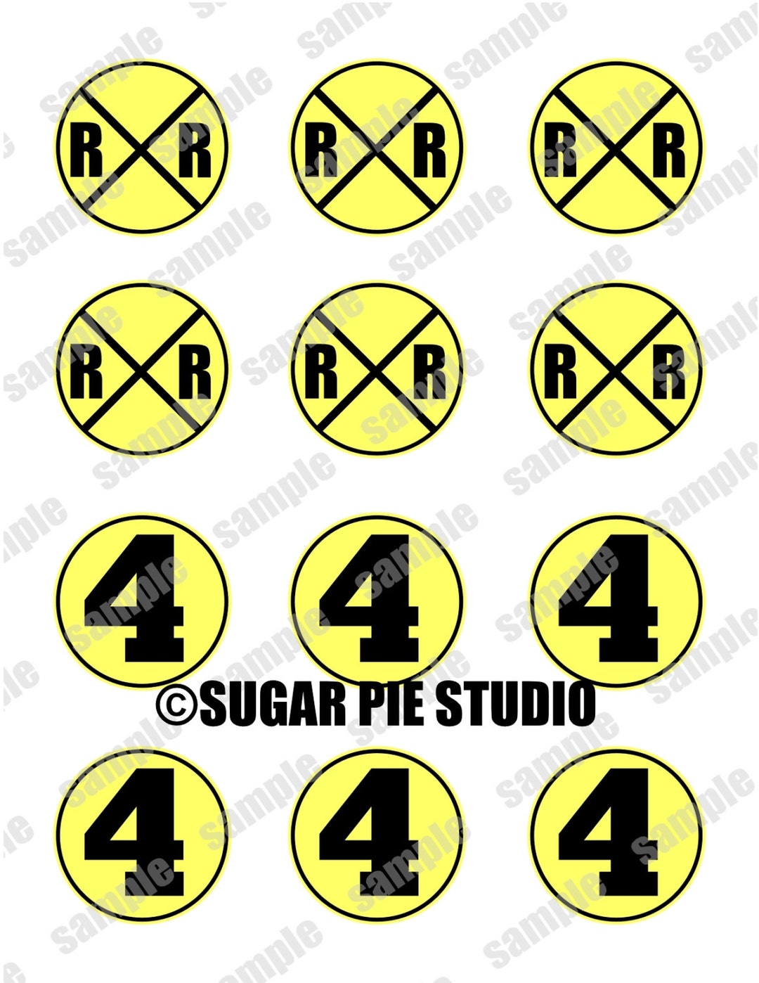 Instant Download RAILROAD AGE 4 FOUR Train 2 Inch Printable Favor Tags ...