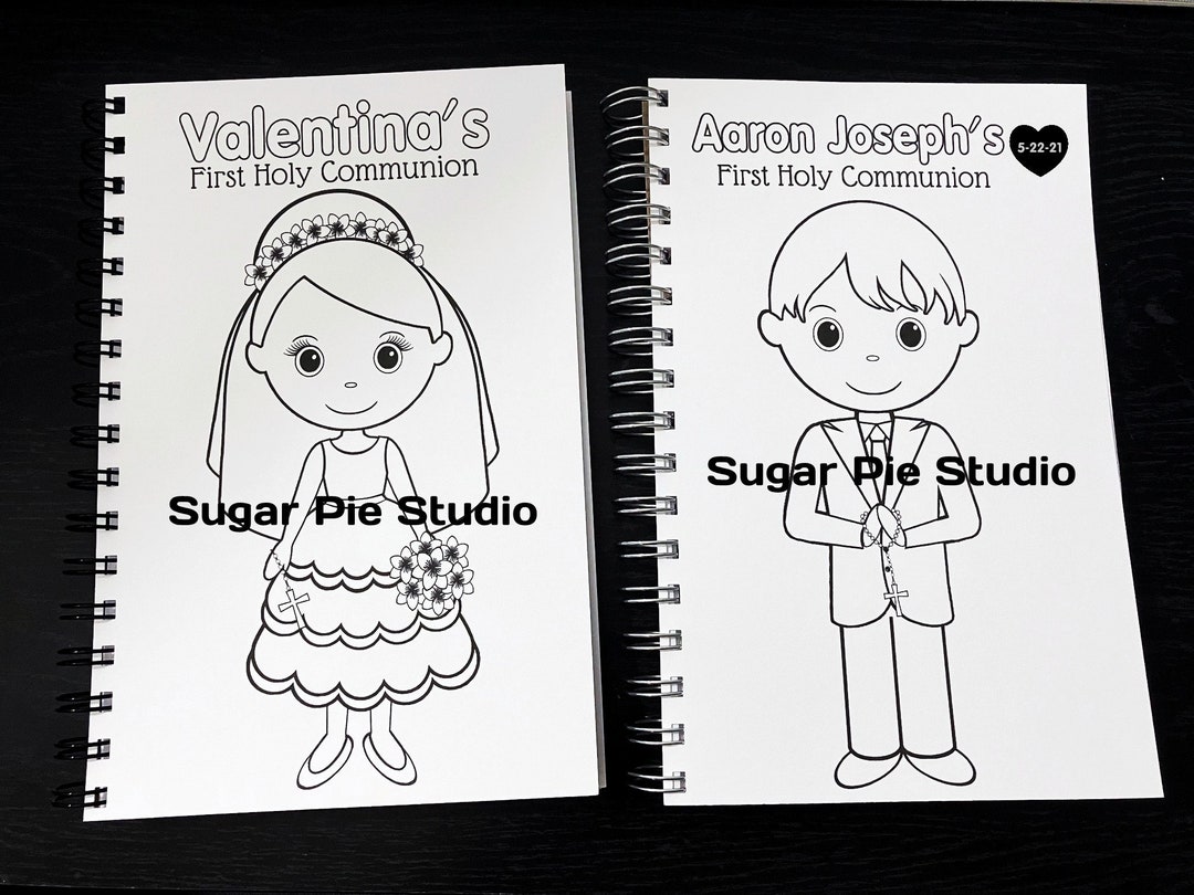 Communion Coloring Activity Book Printed Personalized Custom Favor Kids ...