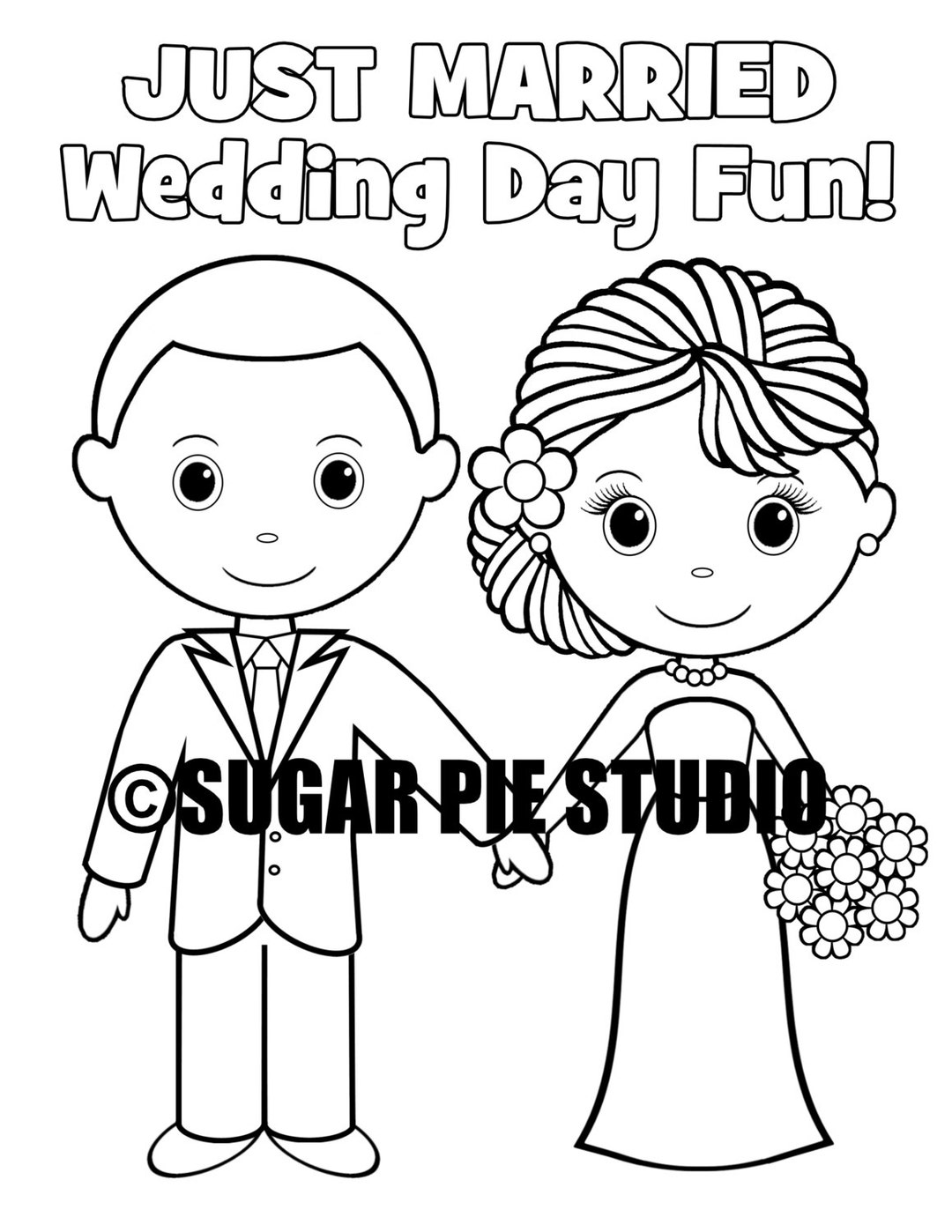 WEDDING COLORING BOOK - Wedding Favor- Kids Table Activity Favor ...