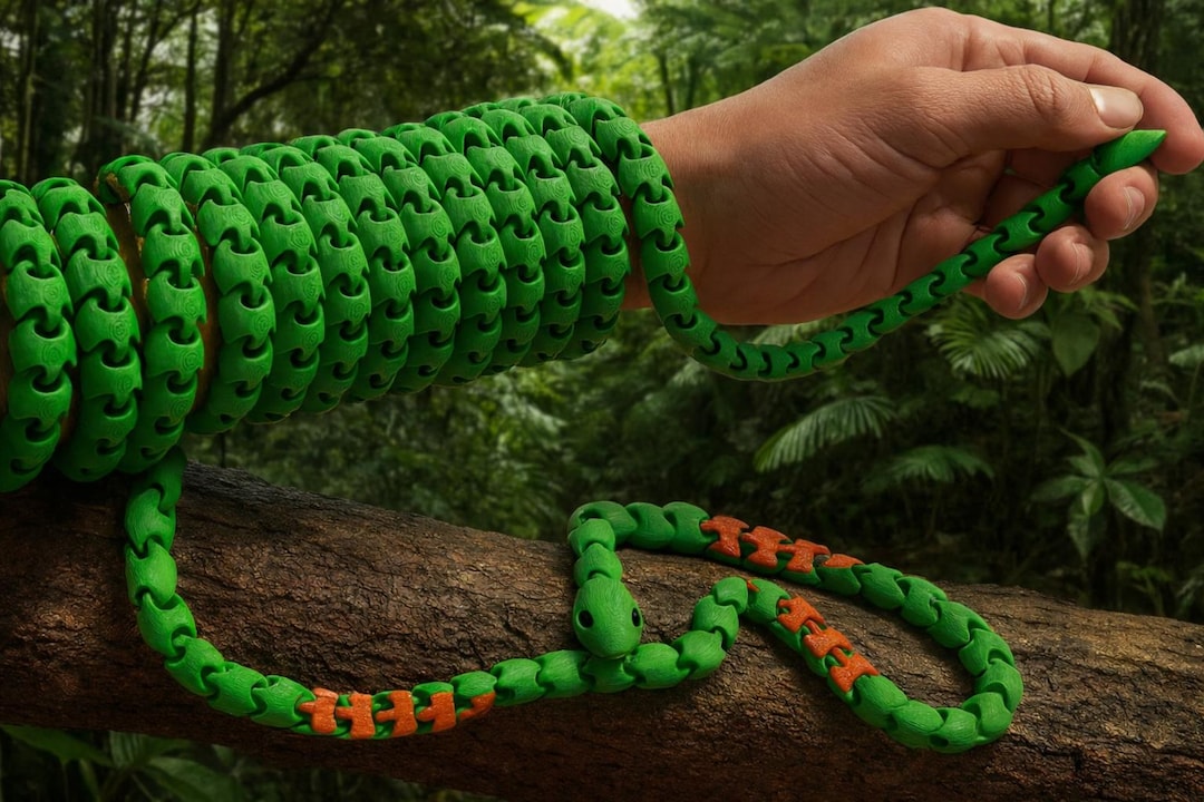 Giant Flexi Snake • 11 Ft Articulated 3D Printed Fidget Toy - Etsy