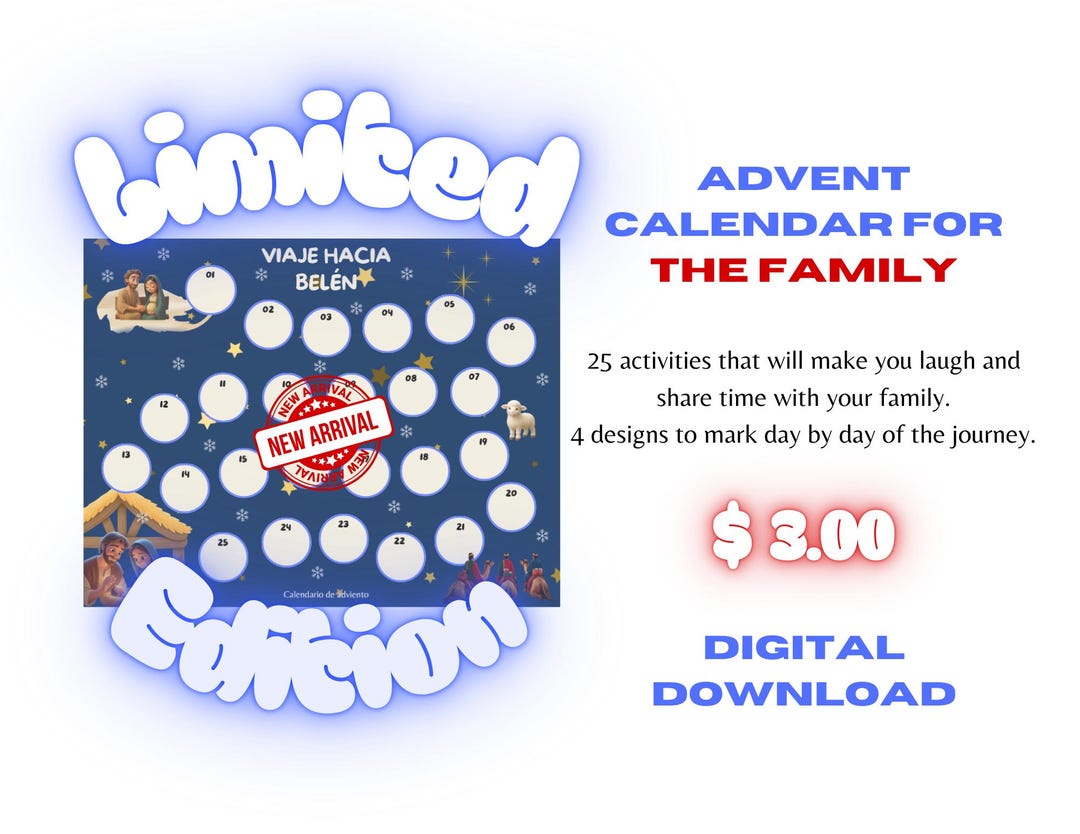 Advent Calendar for Family (spanish&english) 25 Activities for ...