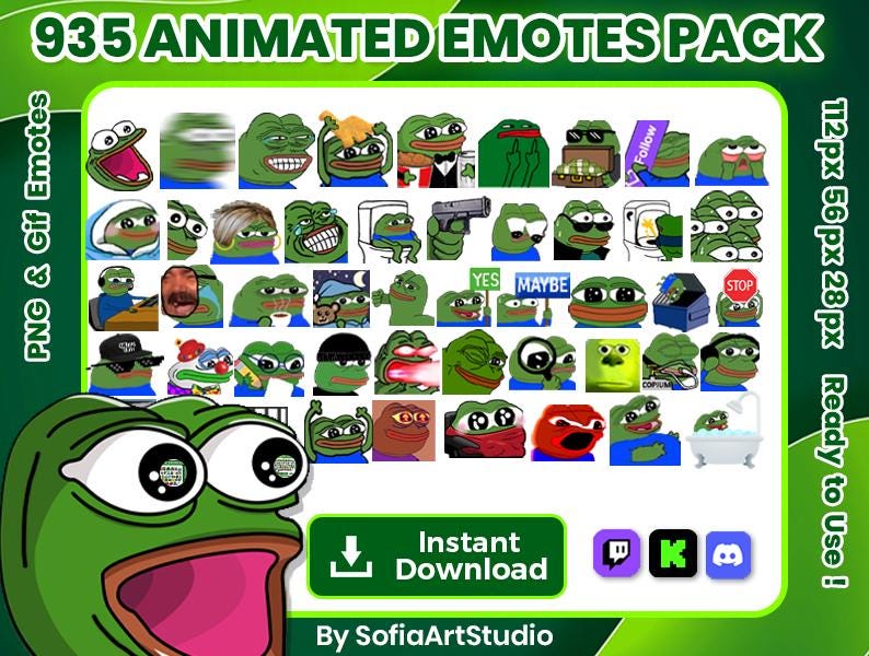 930+ Animated Meme Emotes Pack | Funny Reaction GIF Emotes | Twitch ...