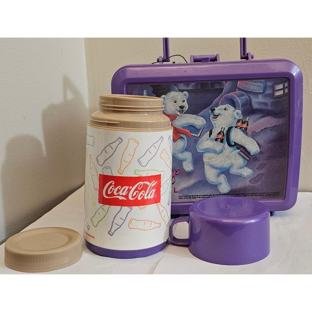 Vintage 1996 Coca-cola Lunch Box and Thermos Set, Featuring the Iconic ...