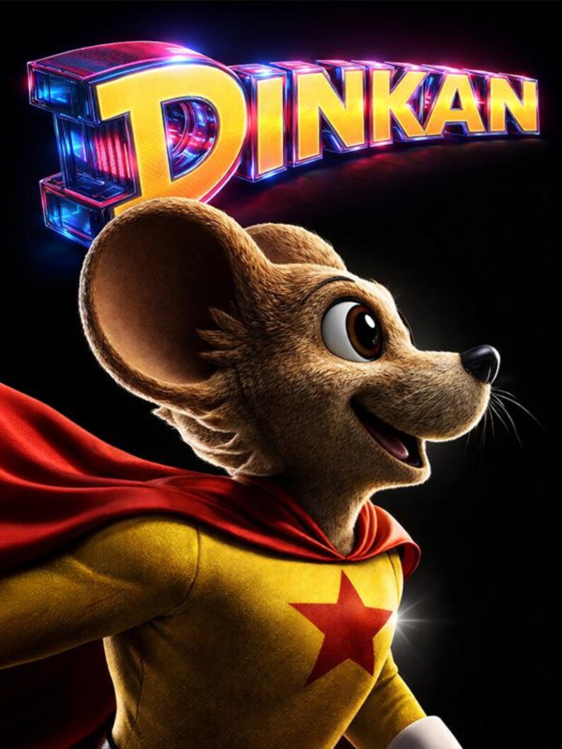 Superhero Wall Art – DINKAN Mighty Mouse Hero Print for Kids Room ...