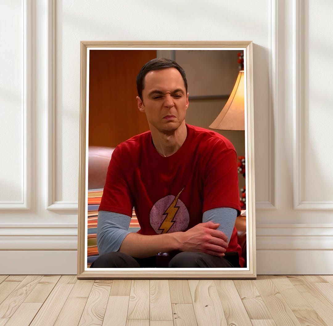 The Big Bang Theory Poster, Sheldon Cooper Wall Art, TV Show Poster ...