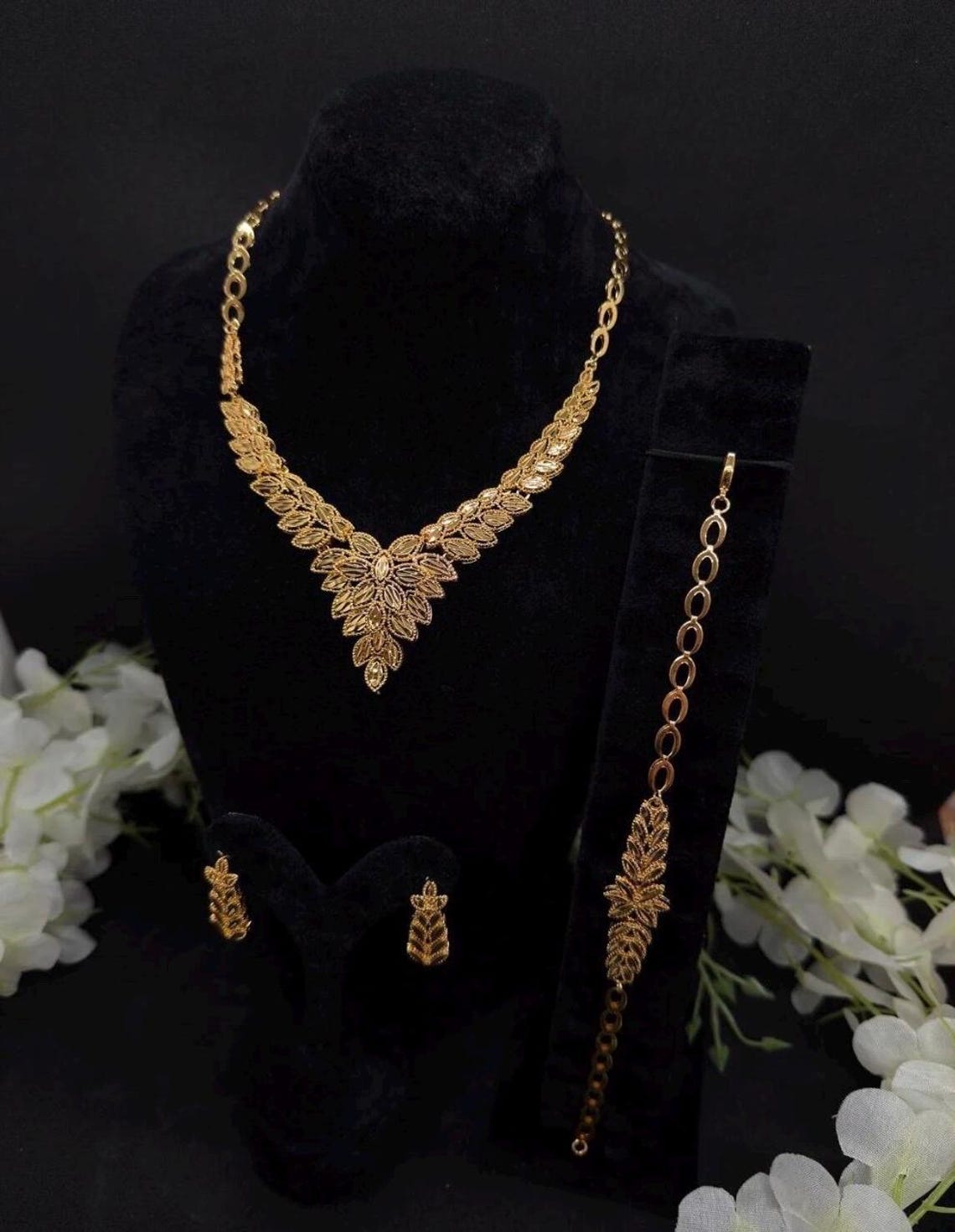 22K Gold Plated VIP Custom Design Jewelry Set - Etsy