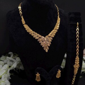 22K Gold Plated VIP Custom Design Jewelry Set - Etsy