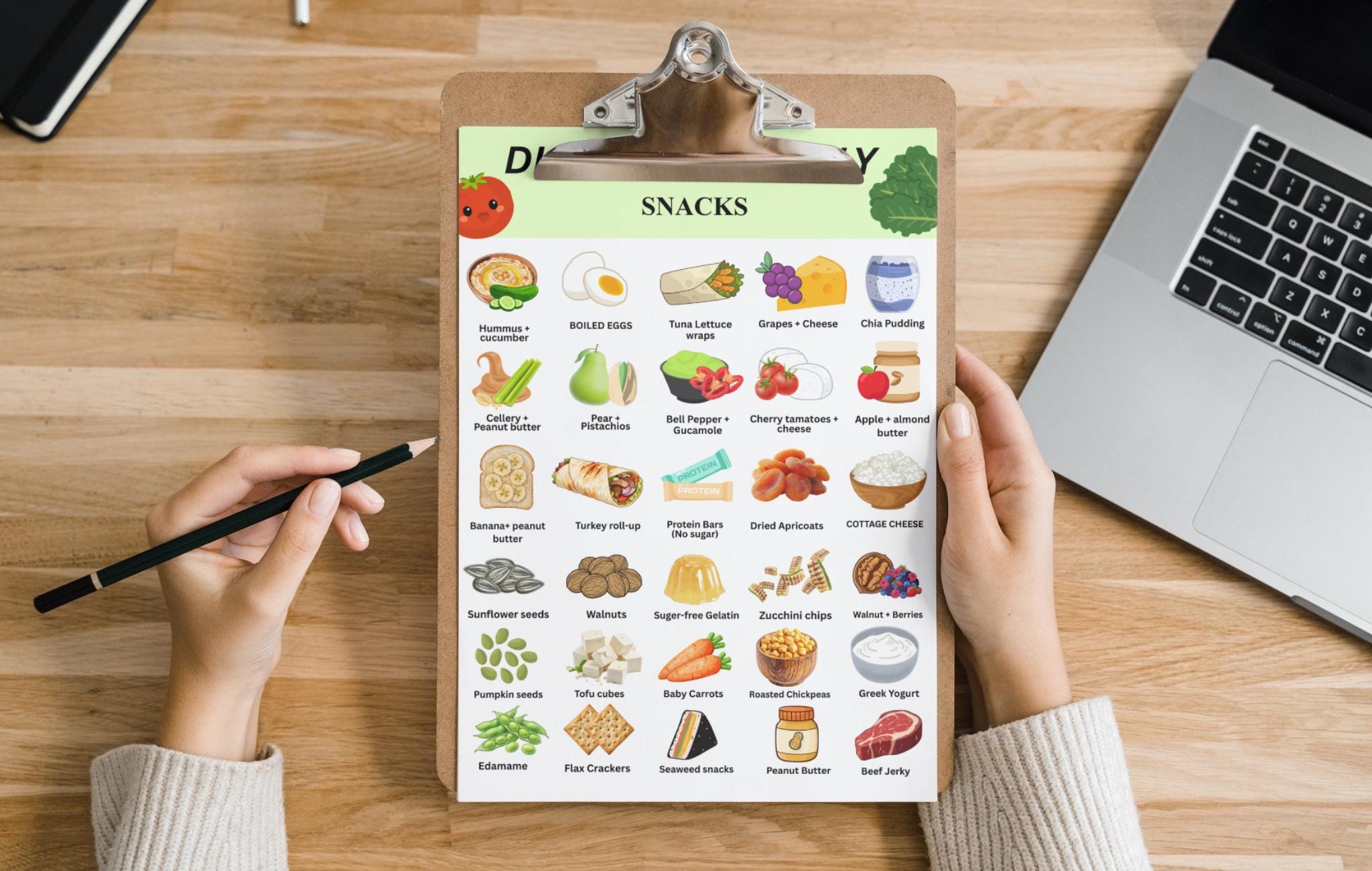 Diabetic-friendly Snack List Printable, Low Carb & High Protein Snacks ...
