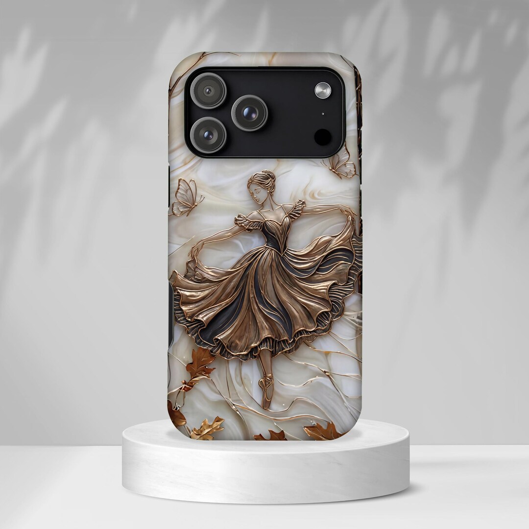 Elegant Bronze Ballerina Dance Design Phone Case for Iphone, Samsung ...