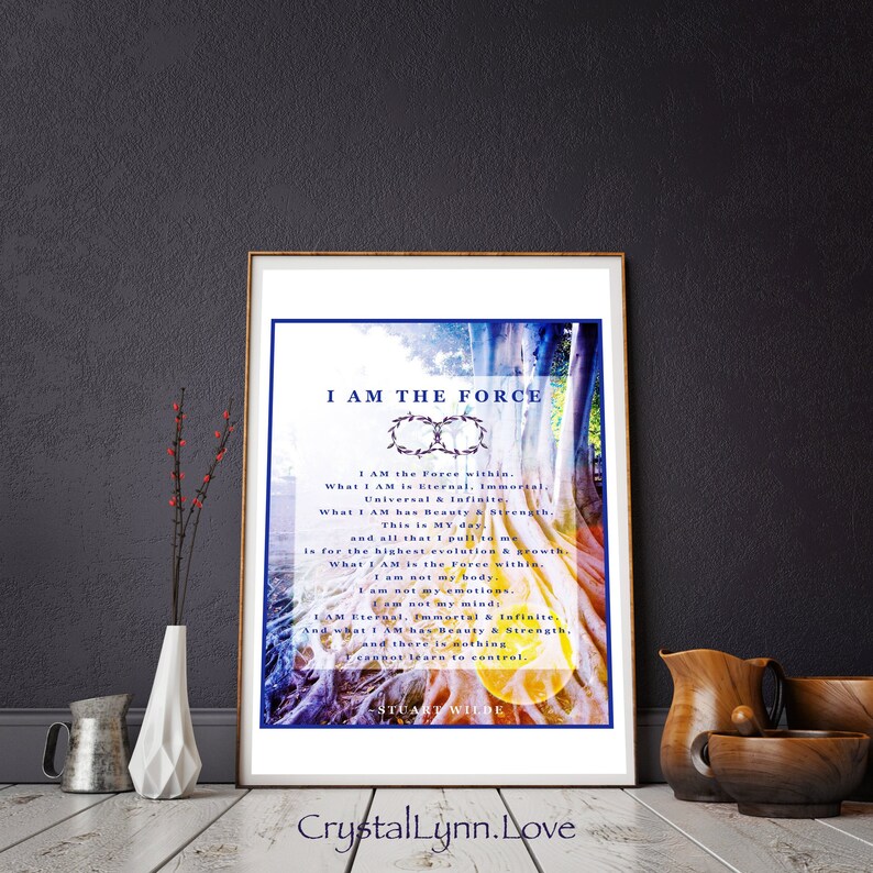 The Force by Stuart Wilde Inspirational Poem, Instant Digital Download ...