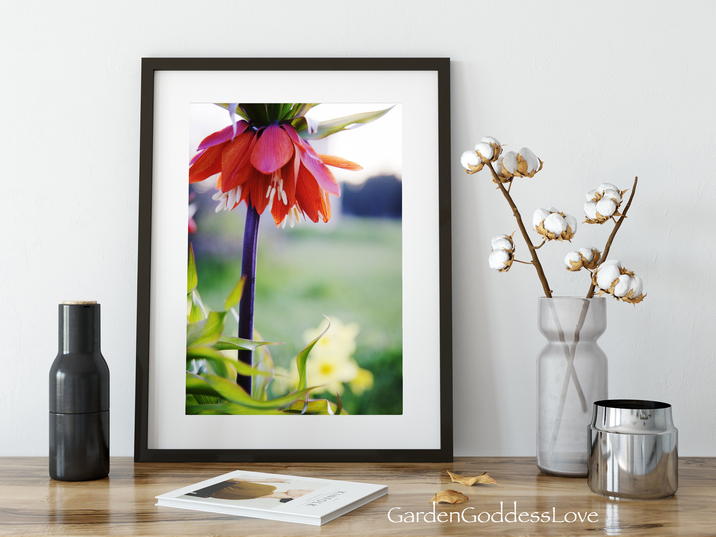Red Crown Imperial Flower Fine Art Photography Print, Instant Digital ...